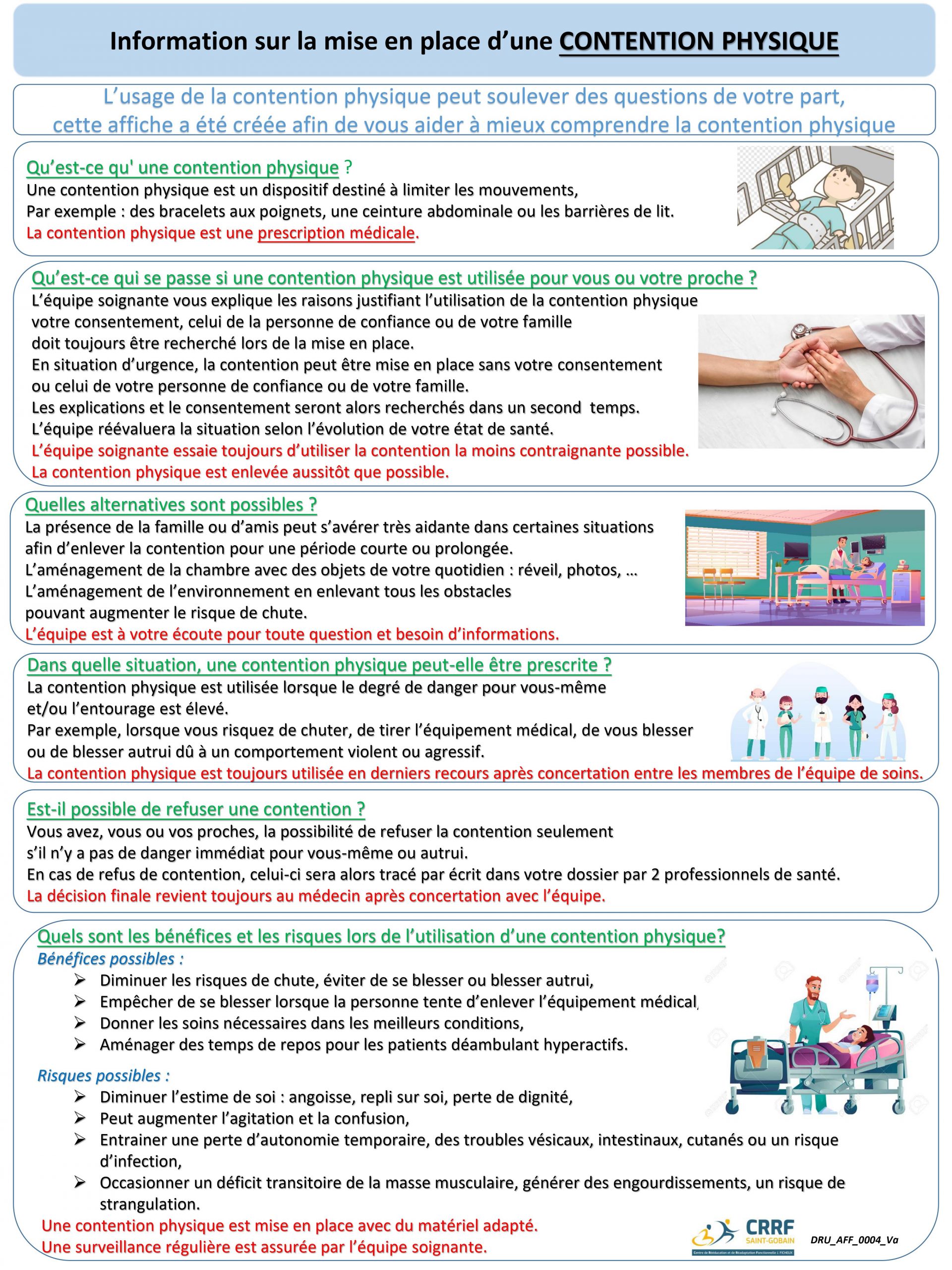 Contention - Privation de liberté - CRRF Saint-Gobain